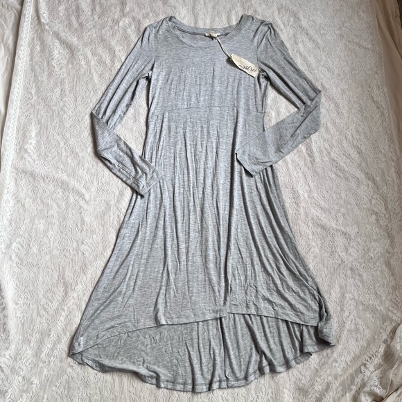 Mystree | Dresses | Nwt Mystree Rayon Jersey Long Sleeve High Low Dress ...